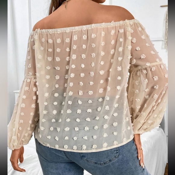 Tops | Luxe Plus Size Off Shoulder Lantern Sleeve Blouse | Poshmark